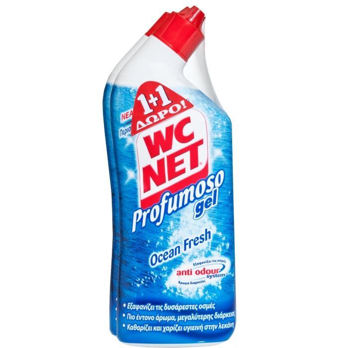 WC NET Intense Gel Καθαριστικό Λεκάνης Ocean Fresh 750 ml 1+1Δώρο | Market In