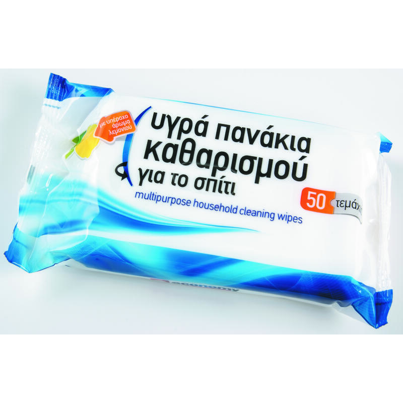 ECONOMY Υγρά Πανάκια Καθαρισμού Γενικής Χρήσης 50τεμ. | Market In