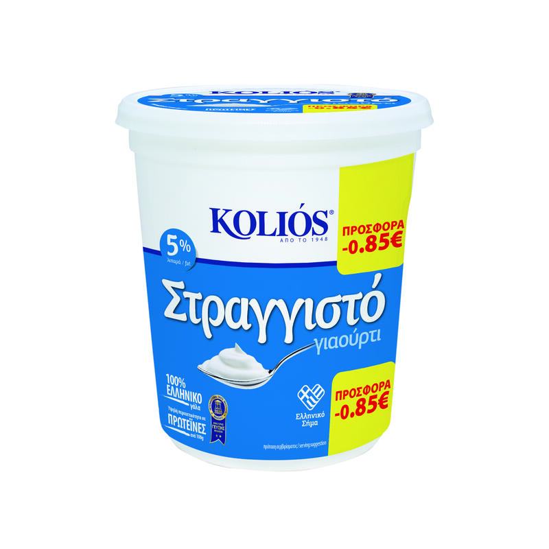 ΚΟΛΙΟΣ Στραγγιστό Γιαούρτι 5% 850gr -0,85€ | Market In