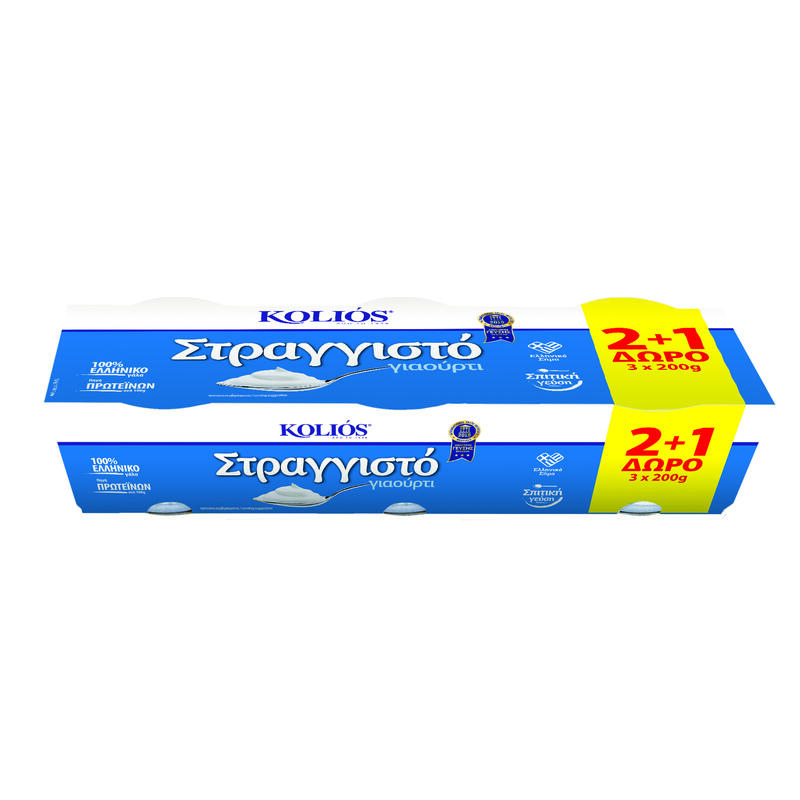 ΚΟΛΙΟΣ Στραγγιστό Γιαούρτι 10% 200gr 2+1 Δώρο | Market In