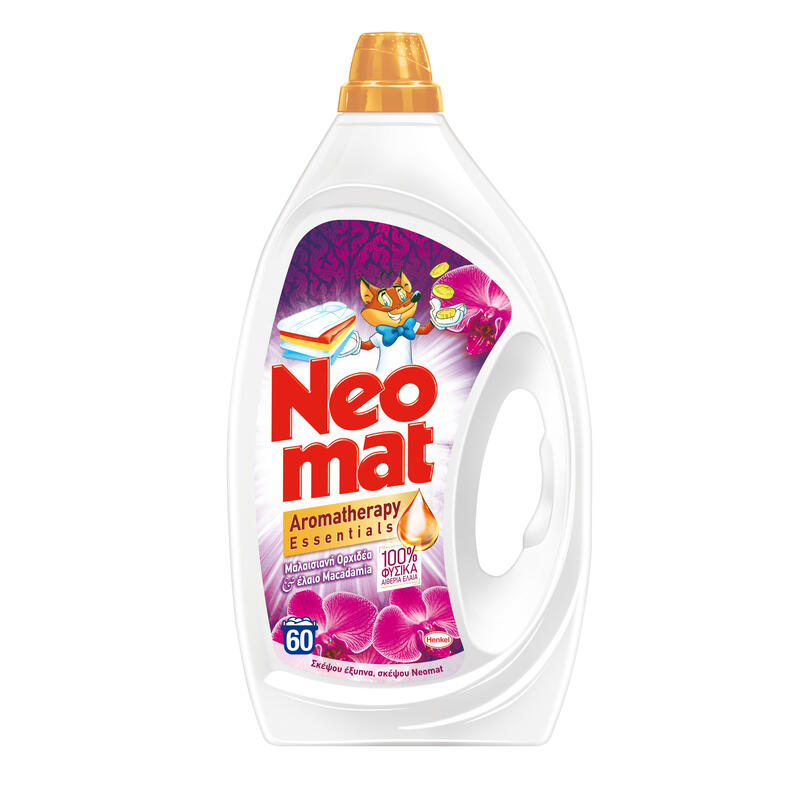 NEOMAT Υγρό Απορρυπαντικό Ρούχων Μαύρη Ορχιδέα & Έλαια Macadamia 60 ...