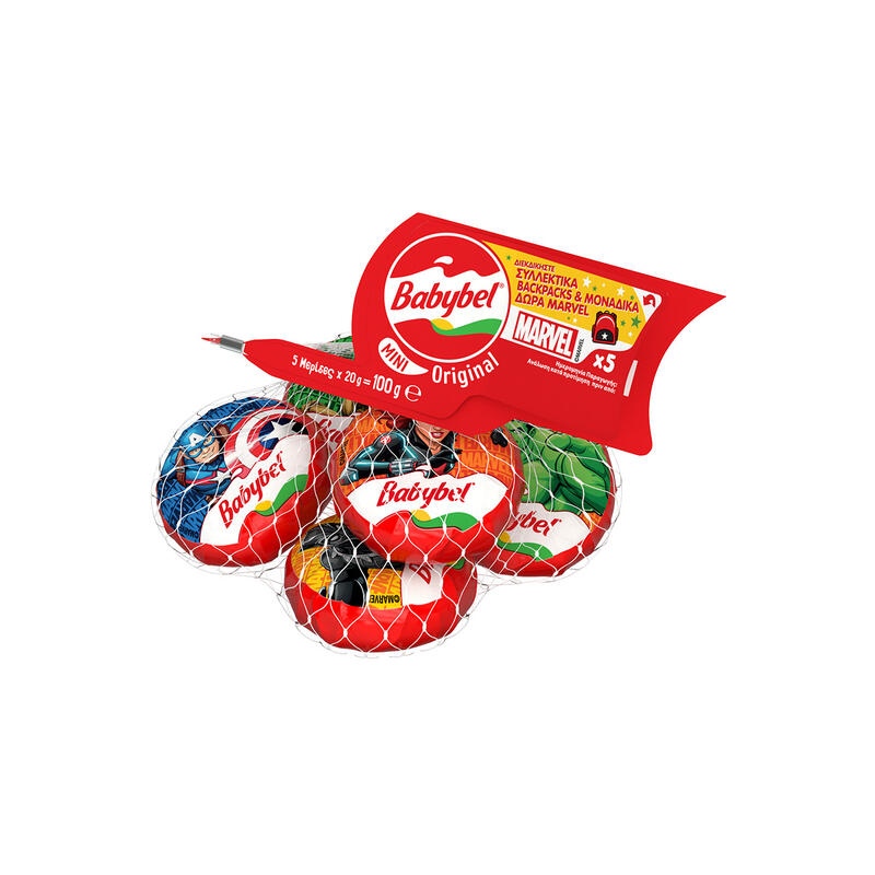 BABYBEL Mini Marvel Ημίσκληρο Τυρί σε Μερίδες 5x20gr | Market In