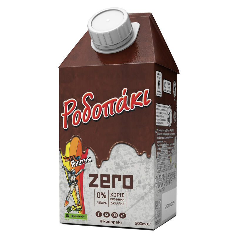 ΡΟΔΟΠΑΚΙ Zero Γάλα με Κακάο Χωρίς προσθήκη ζάχαρης 500ml | Market In