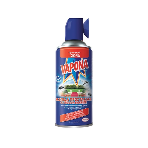 VAPONA Εντομοαπωθητικό Spray Εξωτερικού Χώρου 400ml -20% | Market In