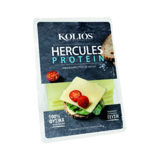 ΚΟΛΙΟΣ Hercules Protein Ημίσκληρο Τυρί σε Φέτες 160gr | Market In