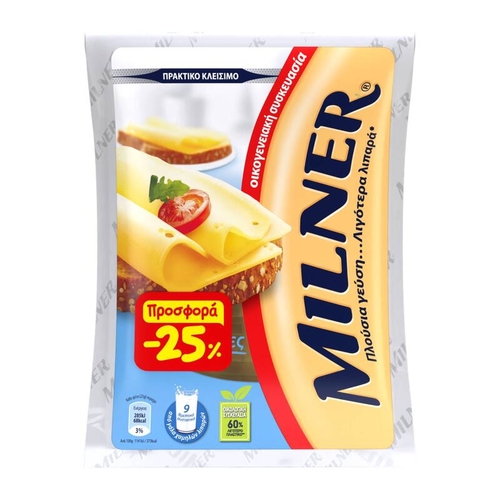 MILNER Τυρί Ημίσκληρο Σε Φέτες 300 γρ. -25% | Market In