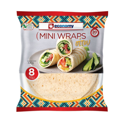 ECONOMY Mini Wraps Τορτίγιες Σίτου 8τεμ. 320gr | Market In