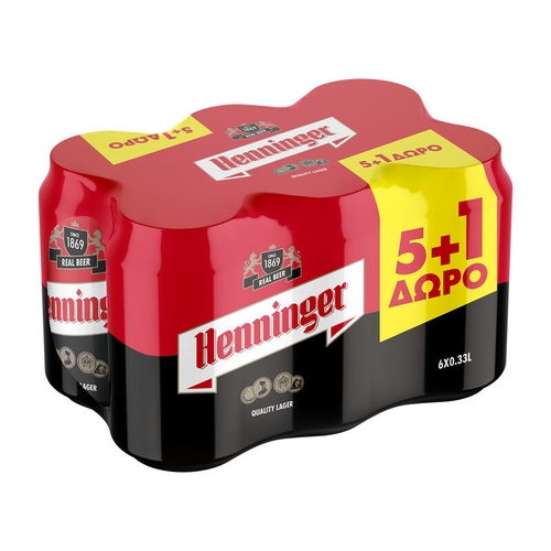 HENNINGER Μπύρα Lager 330ml 5+1 δώρο | Market In